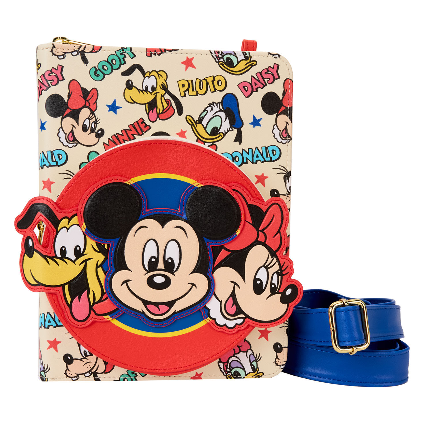 Loungefly Disney Mickey Mouse and Friends Zip-Around Crossbody Journal ...
