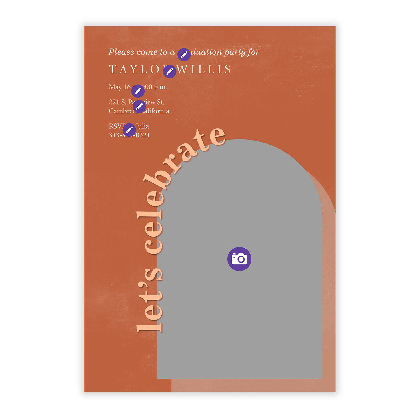 Let's Celebrate Arched Frame Graduation Invitation - Invitations | Hallmark