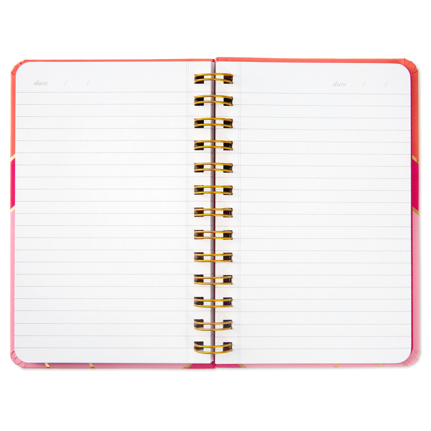 Coral and Pink Color Block Spiral Notebook - Notebooks & Journals ...