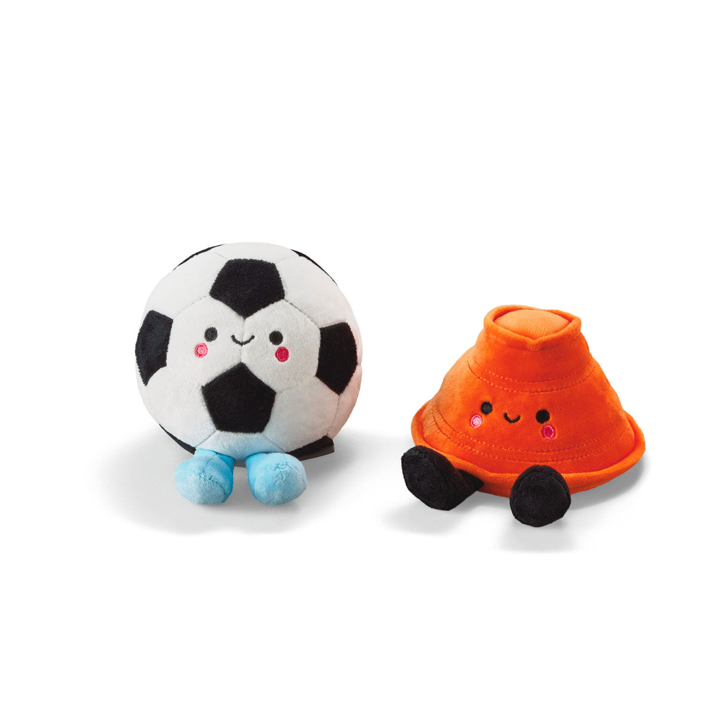 Better Together Soccer Ball and Orange Cone Magnetic Plush Pair, 5" H ...