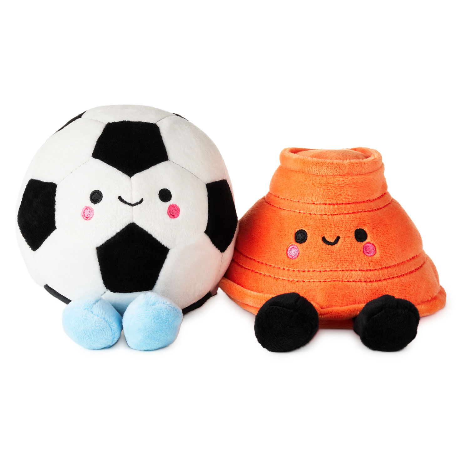 Better Together Soccer Ball and Orange Cone Magnetic Plush Pair, 5" H - Classic Stuffed Animals ...