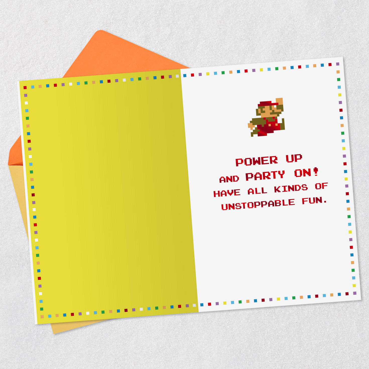 Nintendo Super Mario™ Power Up and Party On Birthday Card for Kids ...