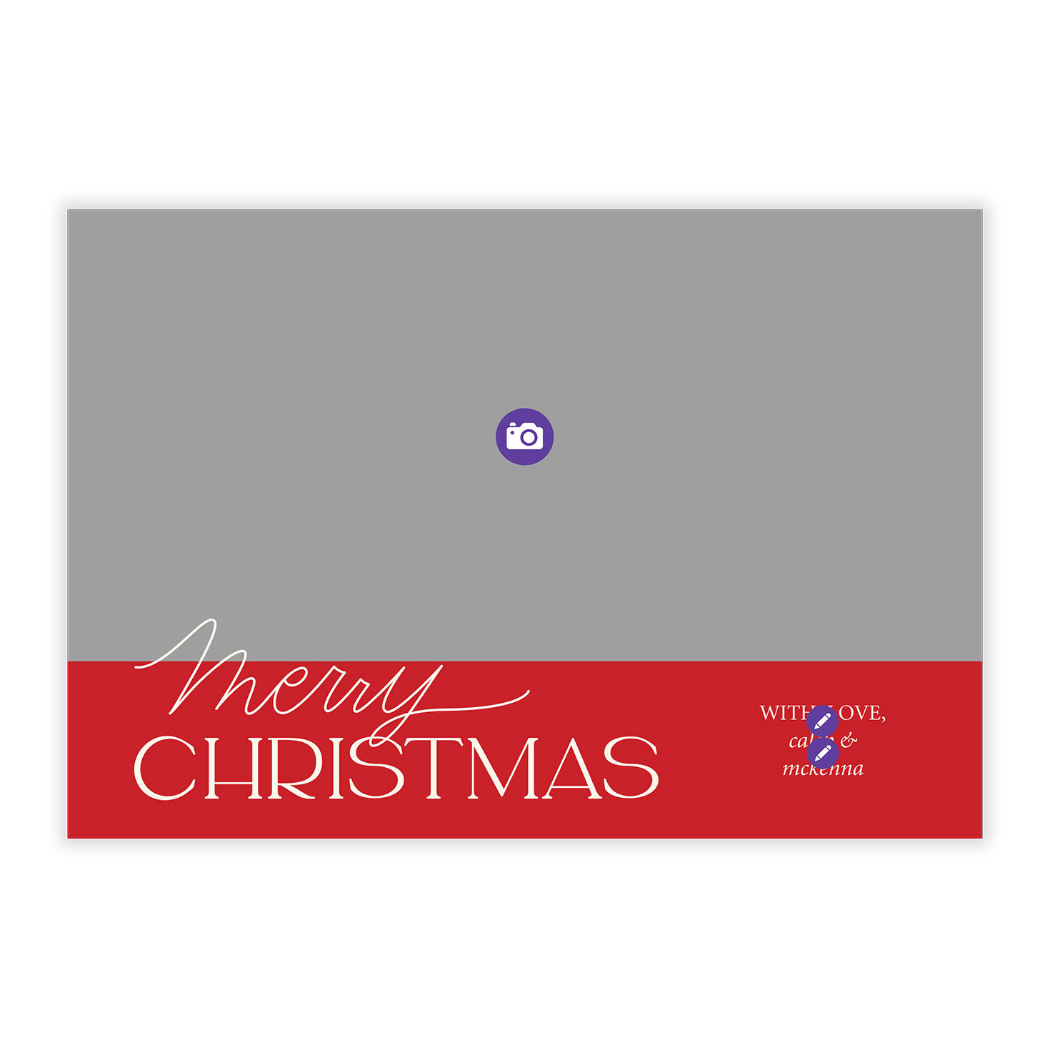 Classic Lettering on Red Flat Christmas Photo Card - Photo Cards | Hallmark