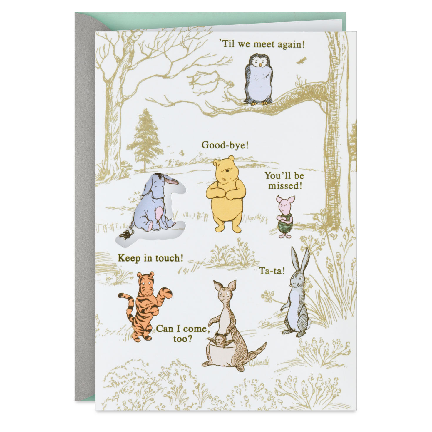 Disney Winnie the Pooh Gloomy Without You Goodbye Card - Greeting Cards ...