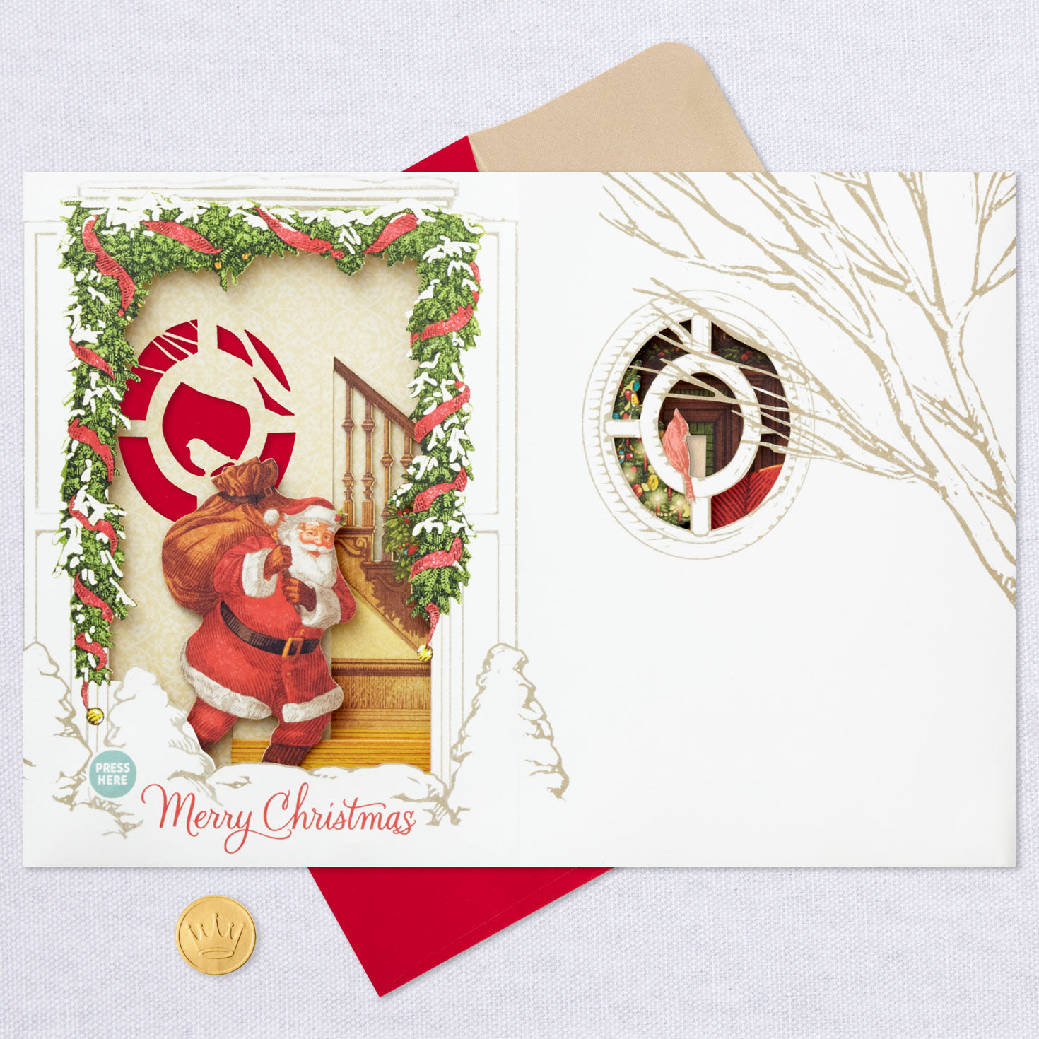 Spirit of Christmas Musical 3D Pop-Up Christmas Card With Light ...