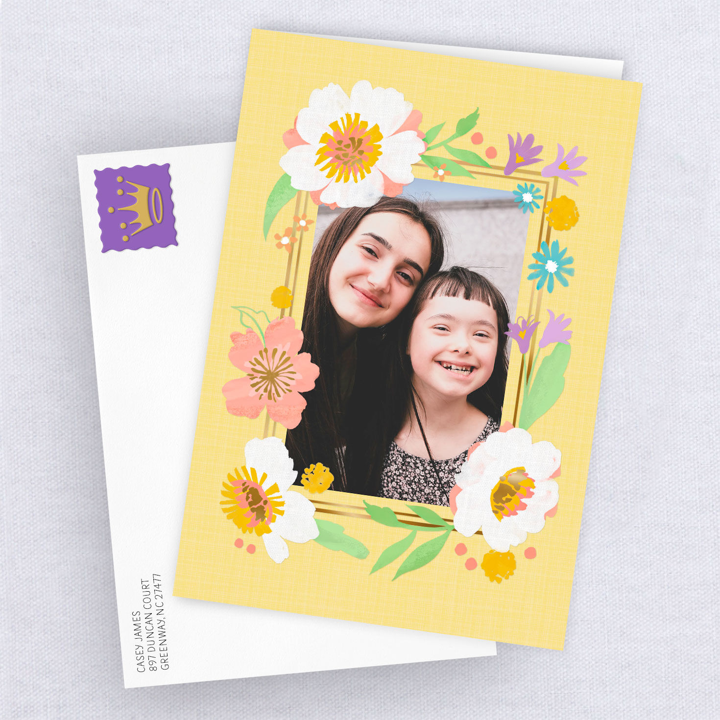 Personalized Wildflowers Frame Photo Card - Greeting Cards | Hallmark