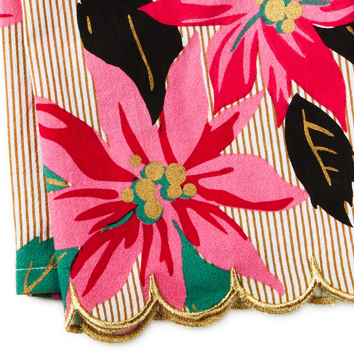 Lacey Chabert Collection Vibrant Poinsettias Tea Towel, 18x26 - Kitchen ...