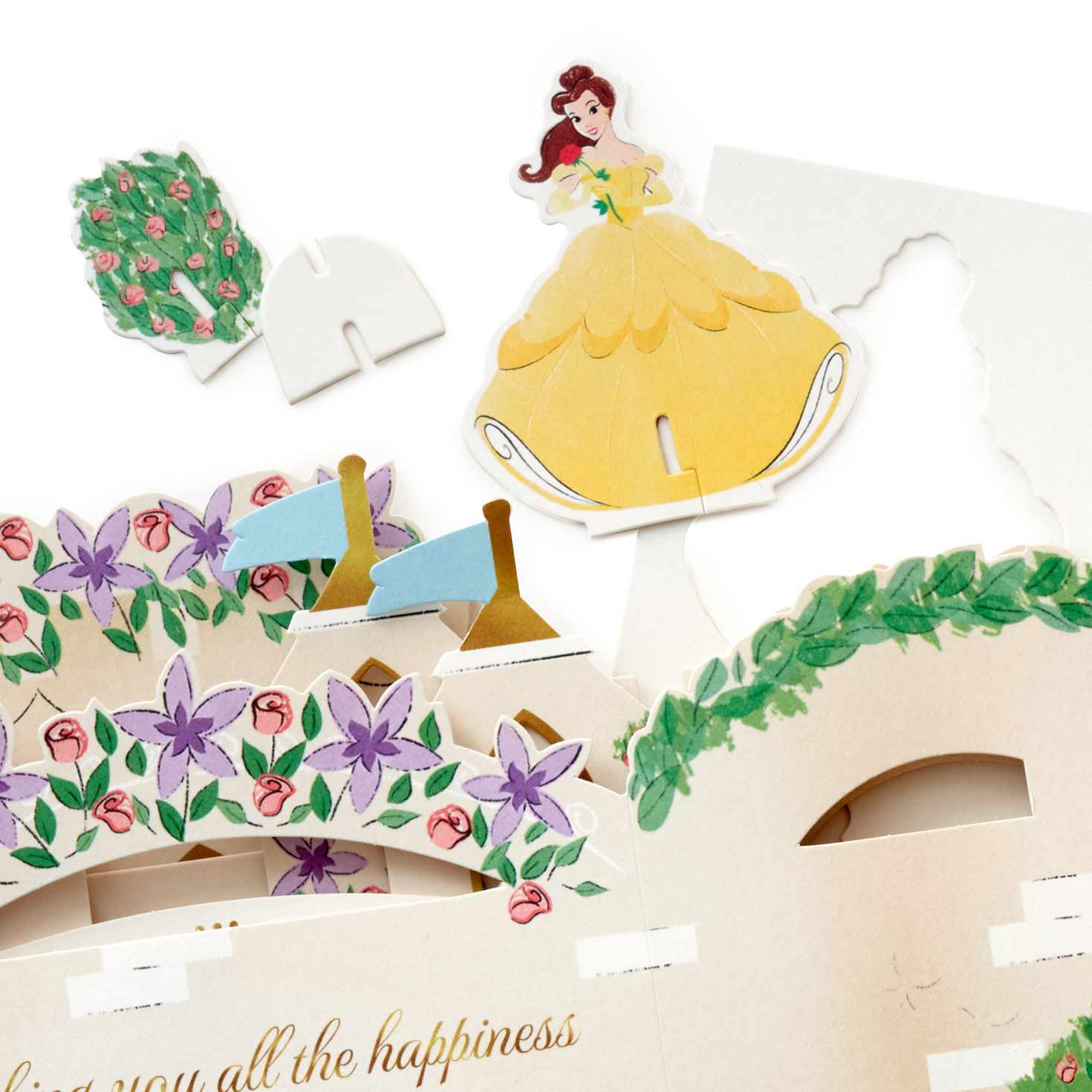 Disney Princess Castle All the Happiness 3D Pop-Up Card With Playset ...