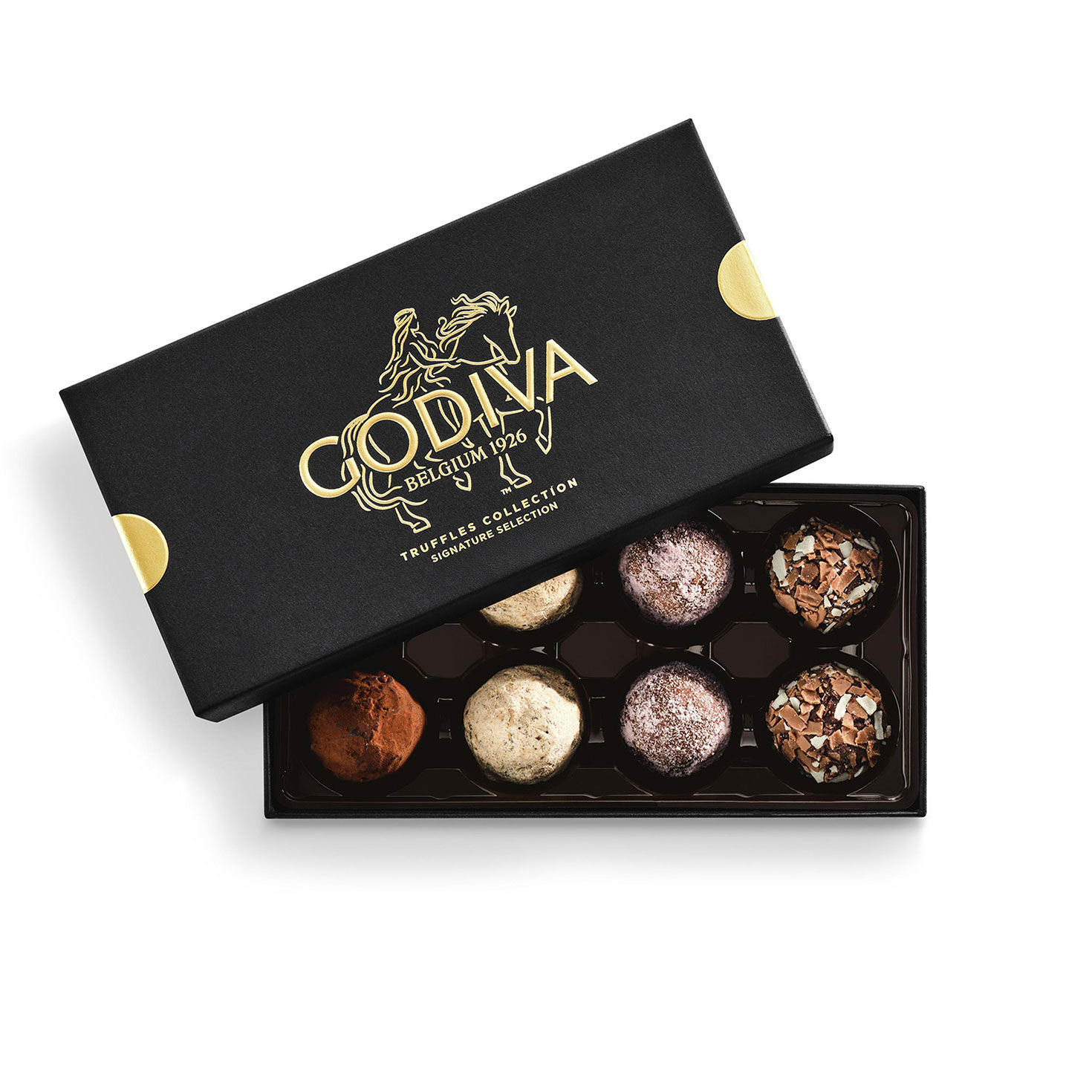 Godiva Assorted Signature Truffles in Gift Box, 8 Pieces - Chocolate ...