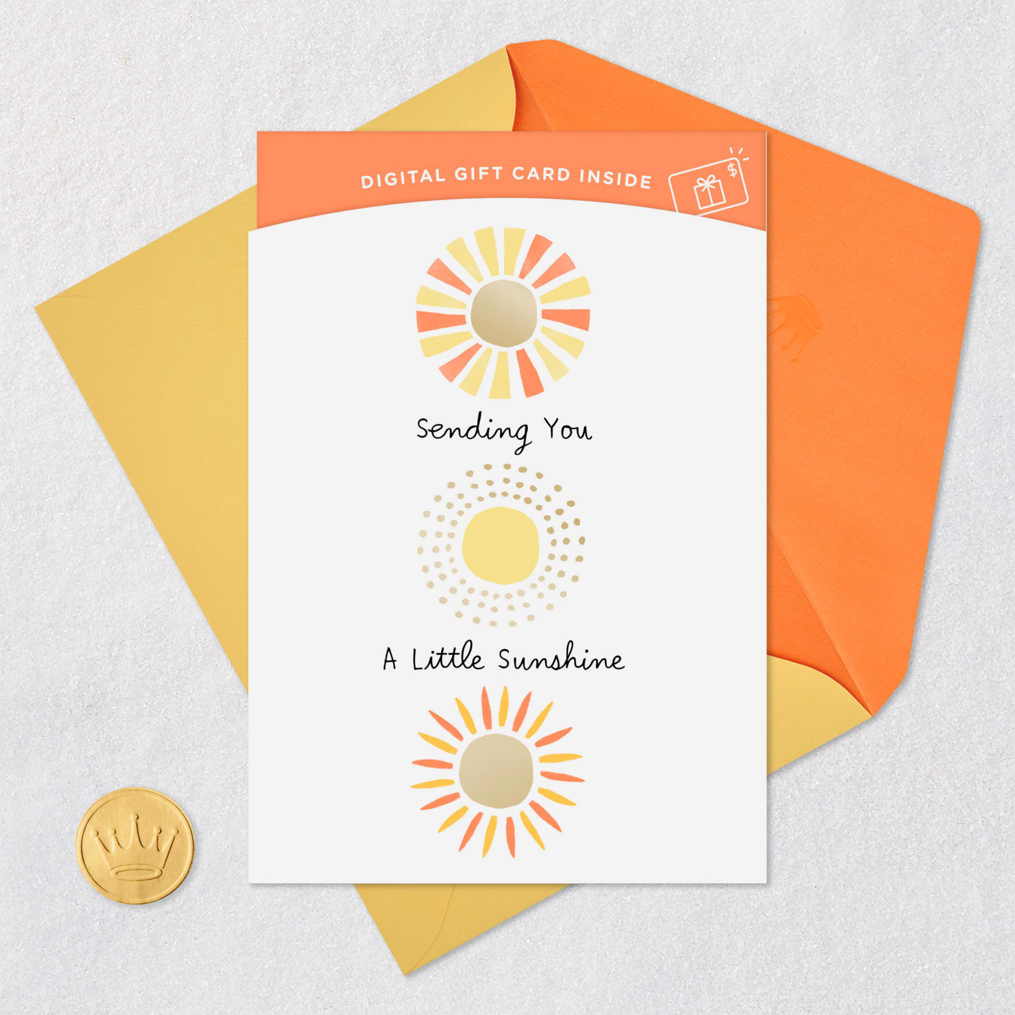 Sending You a Little Sunshine Gift Card Greeting Encouragement Card ...