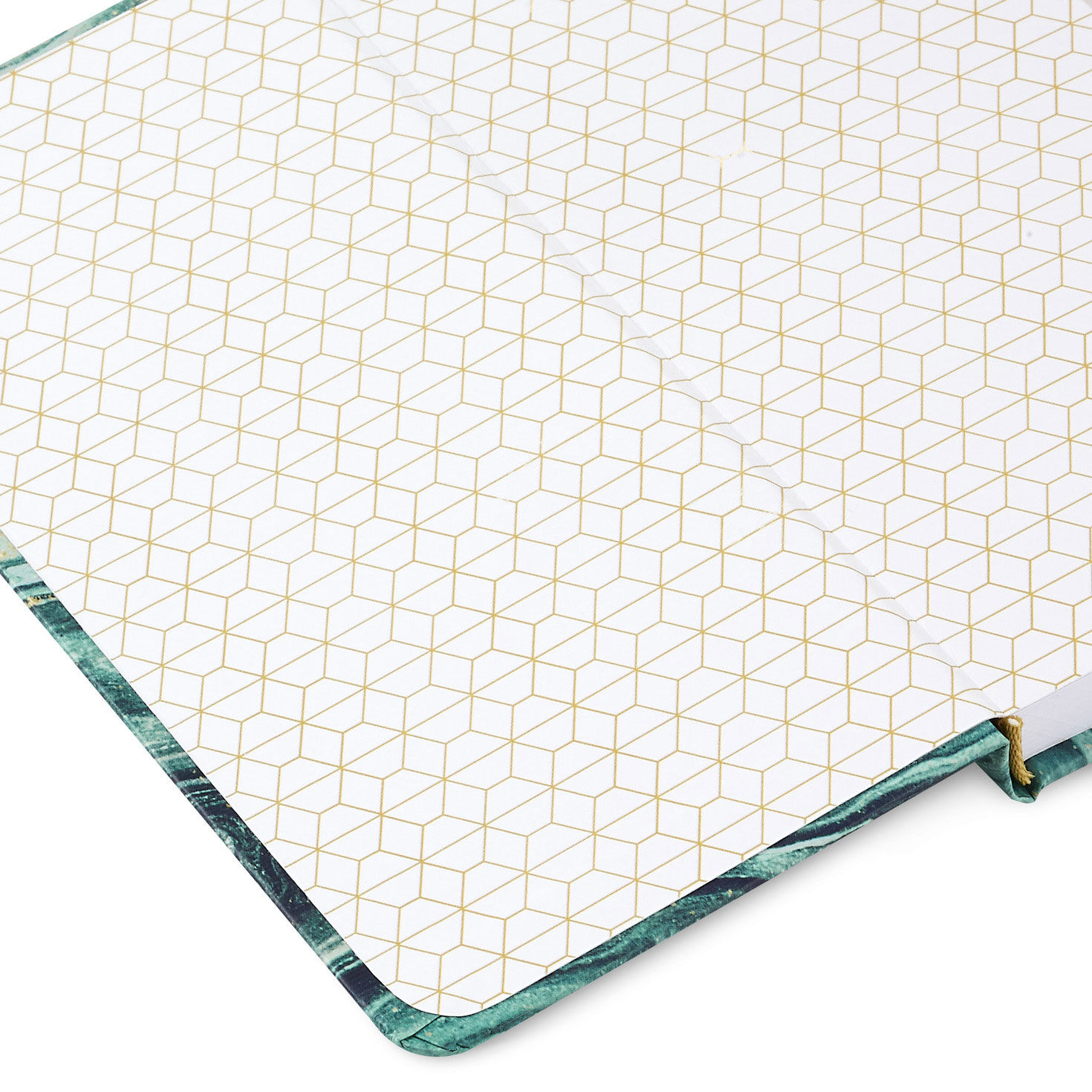 Blue, Green and Gold Marbled Hardcover Slim Journal - Notebooks ...