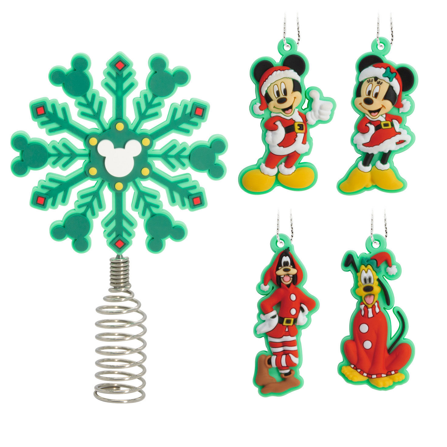 Mini Disney Mickey Mouse and Friends Hallmark Tree Topper and Ornaments ...