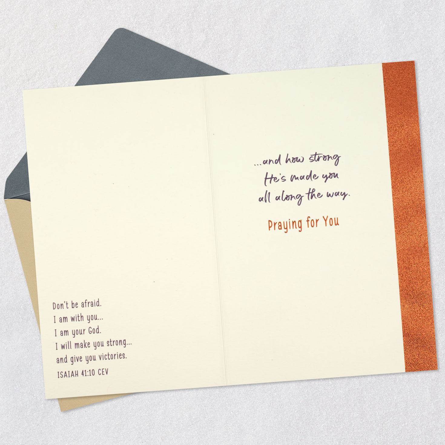 God Has Made You Strong Religious Encouragement Card - Greeting Cards ...