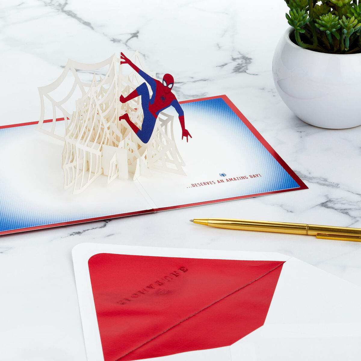 Marvel Spider-Man You Deserve an Amazing Day 3D Pop-Up Card - Greeting ...