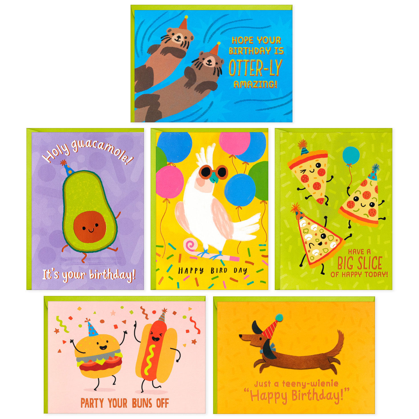 Give a Giggle Assorted Boxed Birthday Note Cards, Pack of 24 - Note ...