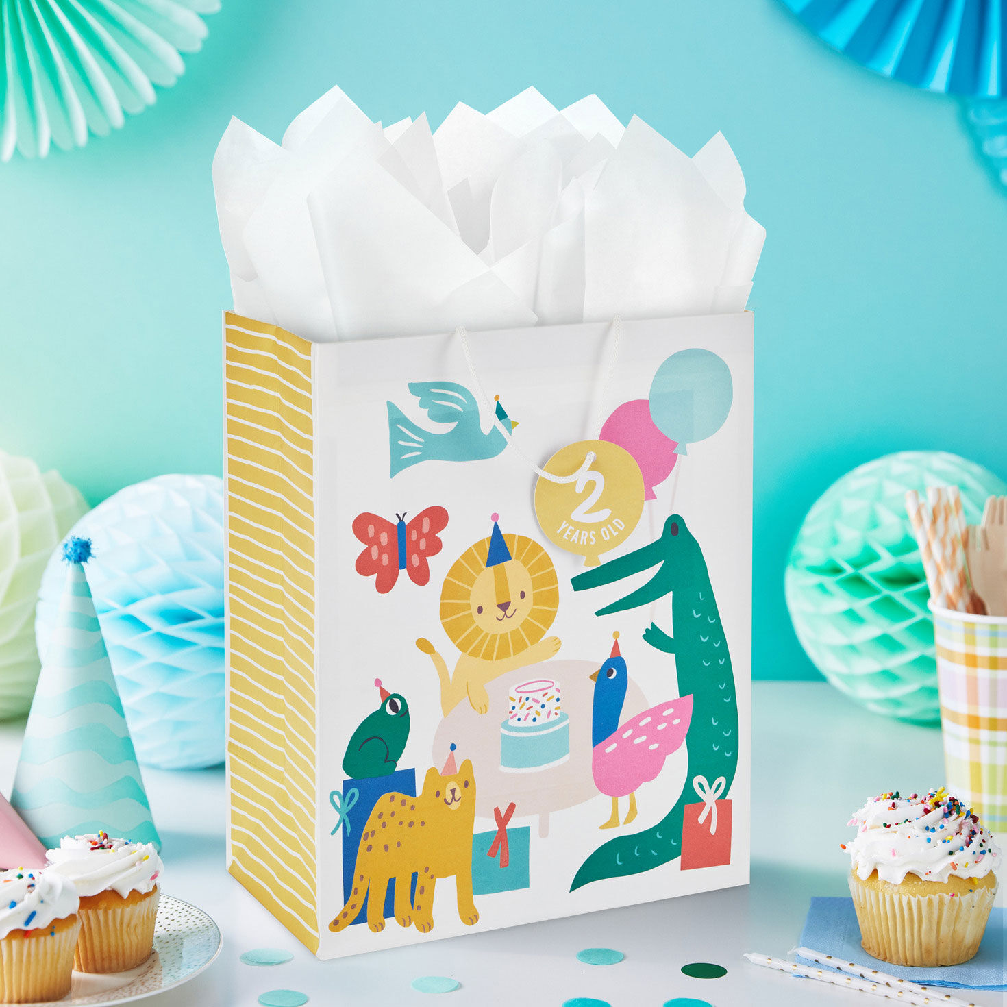13" Zoo Animals Large Birthday Gift Bag - Gift Bags | Hallmark