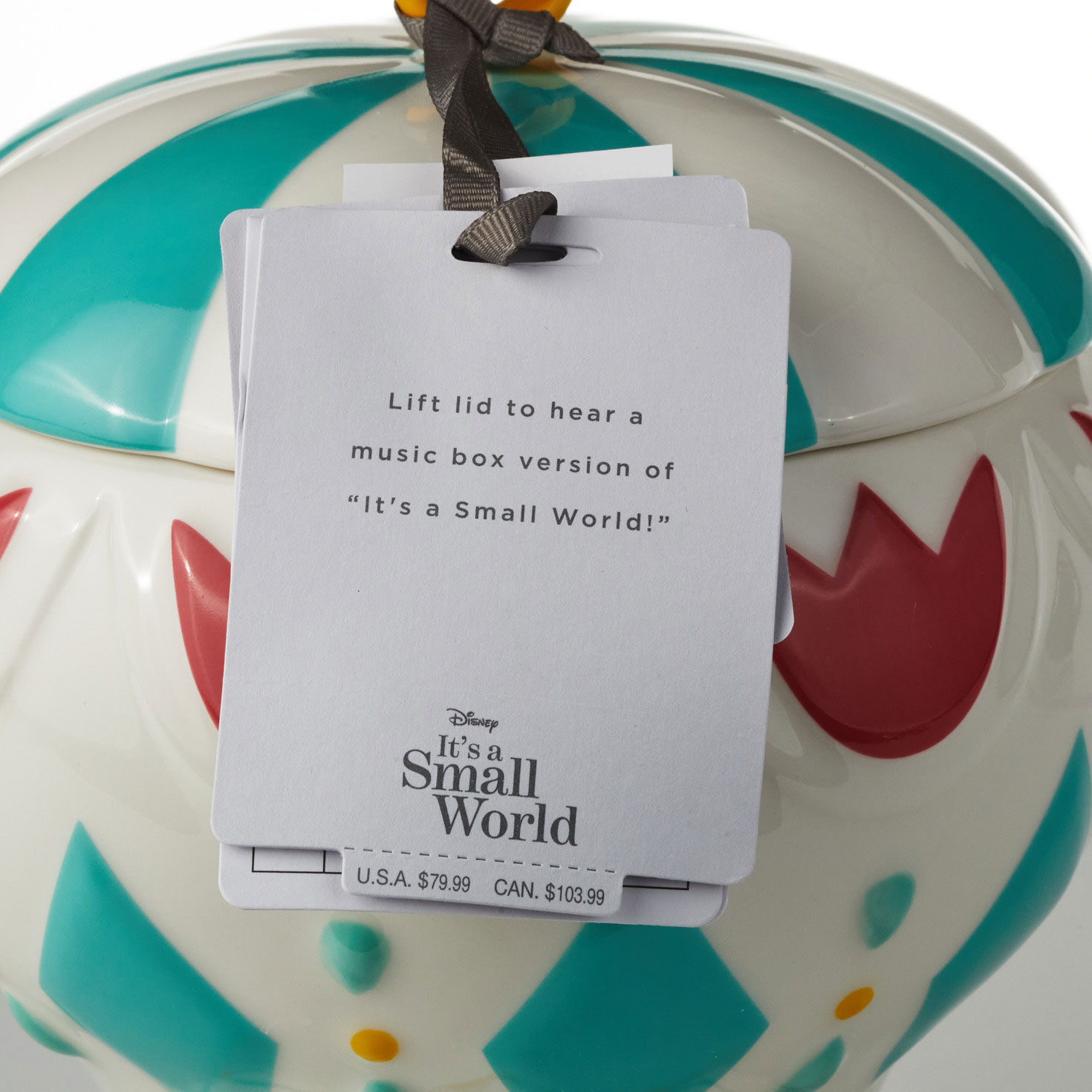 Disney It's a Small World Hot Air Balloon Cookie Jar With Sound ...