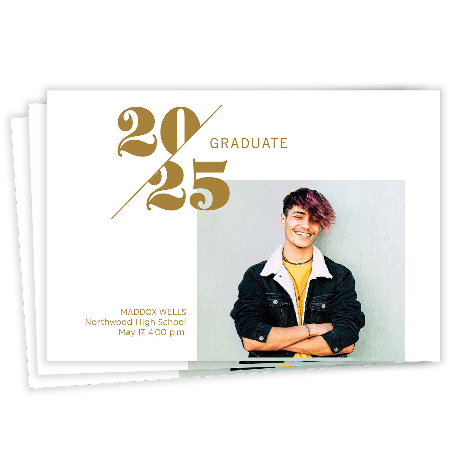 Modern Gold 2025 Graduation Announcement - Announcements | Hallmark