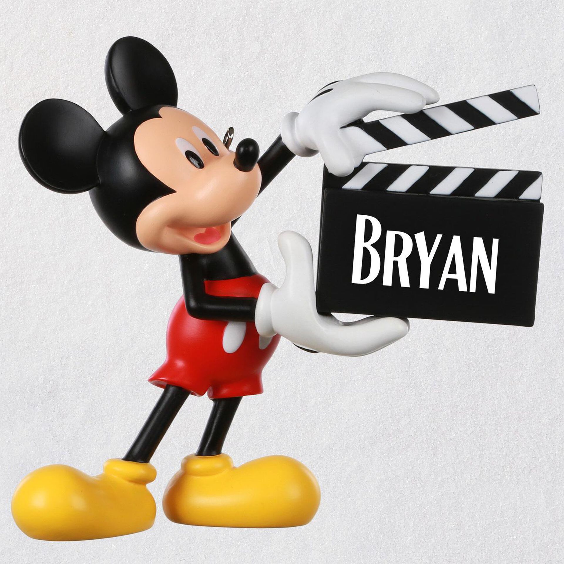 Disney Mickey Mouse With Clapperboard Personalized Ornament ...
