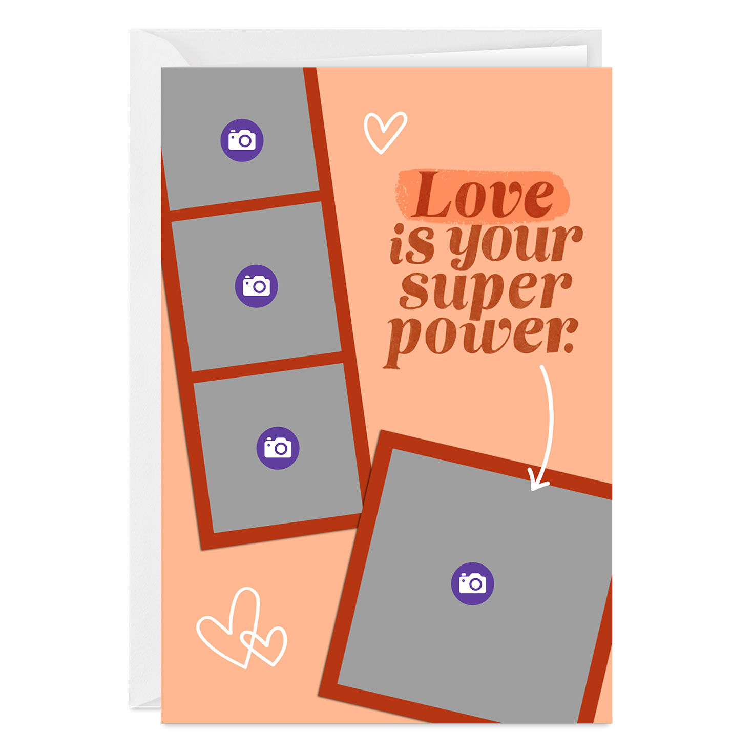 Personalized Love Is Your Super Power Photo Card - Greeting Cards ...