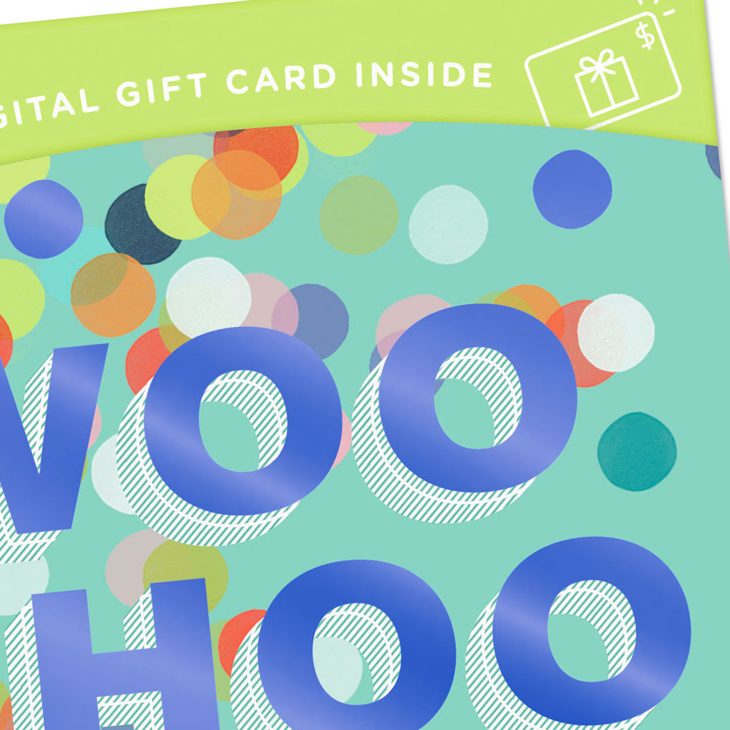 Woo Hoo Confetti Gift Card Greeting Congratulations Card - Greeting ...