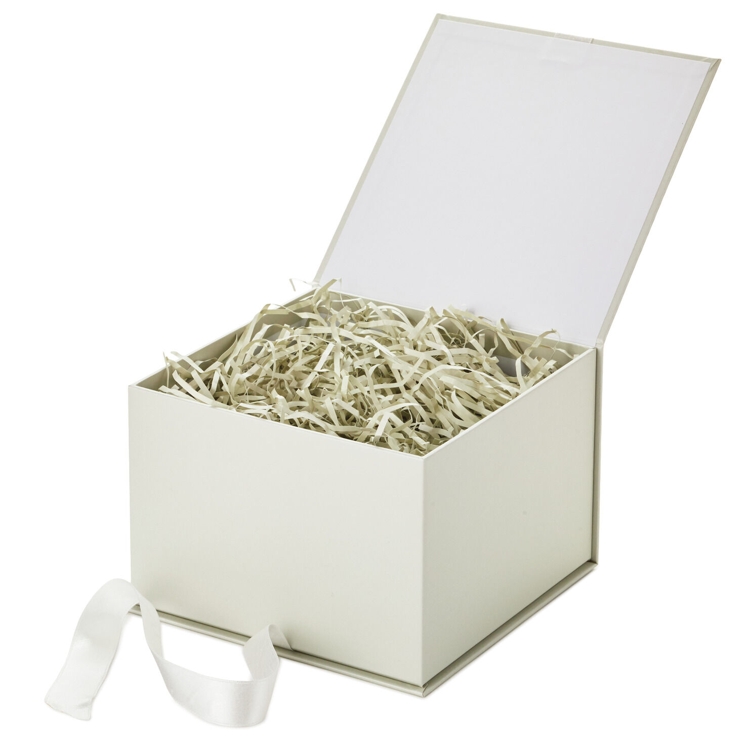 Pearl White 5x7 Large Gift Box With Shredded Paper Filler - Gift Boxes ...