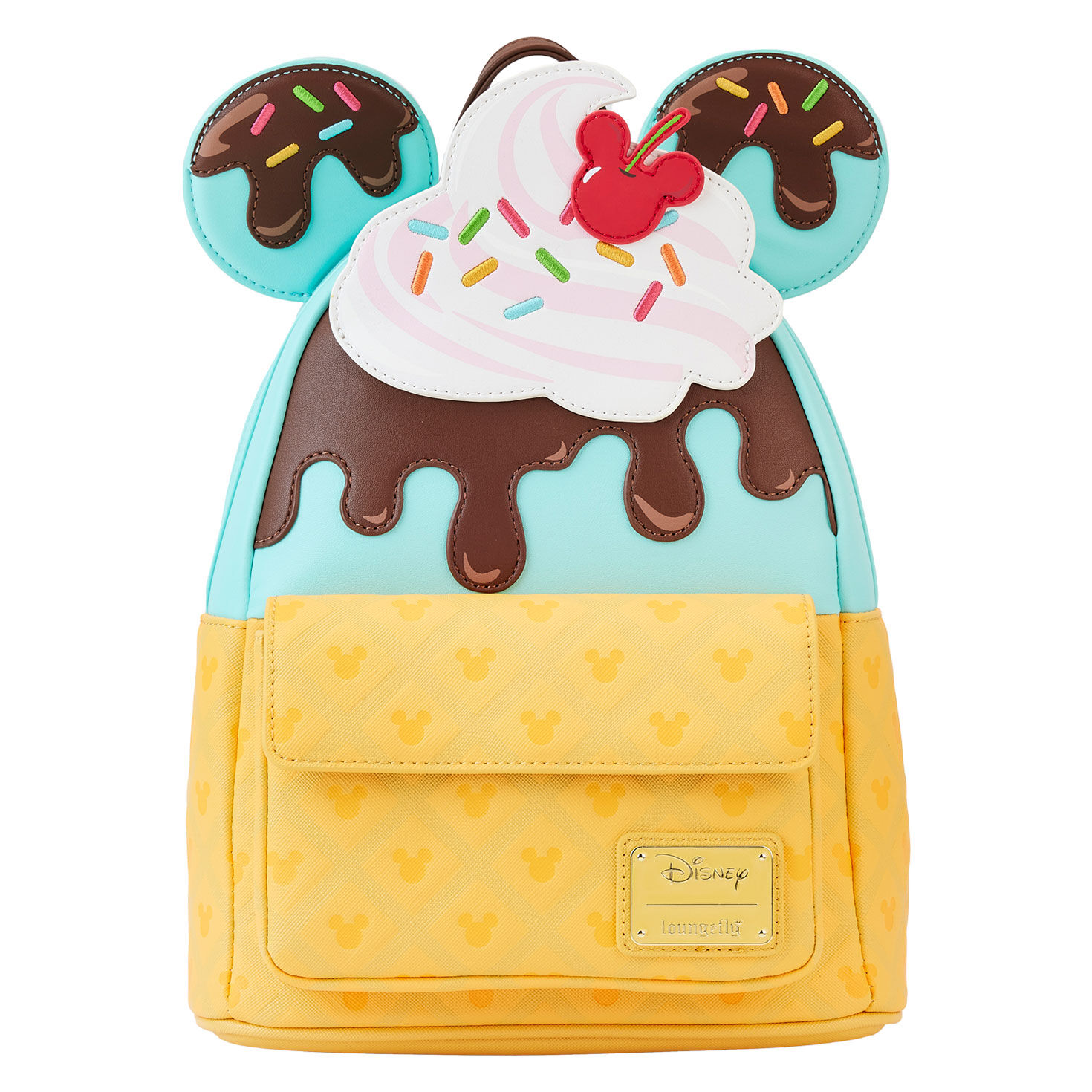 Loungefly Disney Mickey and Minnie Ice Cream Cone Mini Backpack ...
