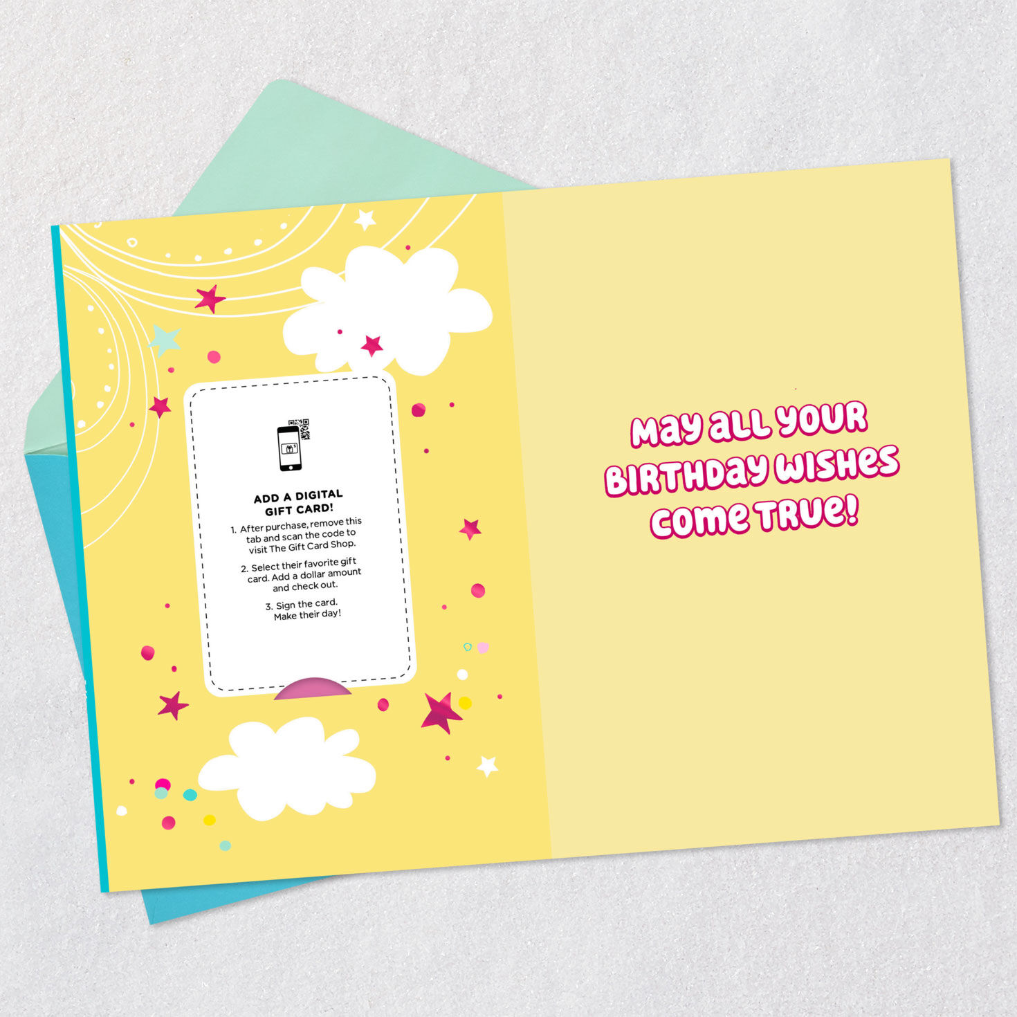 Magic and Smiles Unicorn Gift Card Greeting Birthday Card for Kids ...