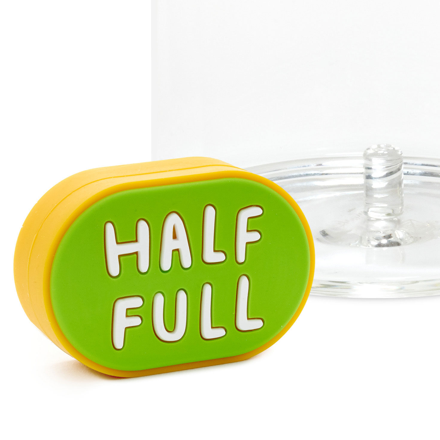 Charmers Half Full/Half Empty Funny Silicone Charm, 1.88" W - Wine ...