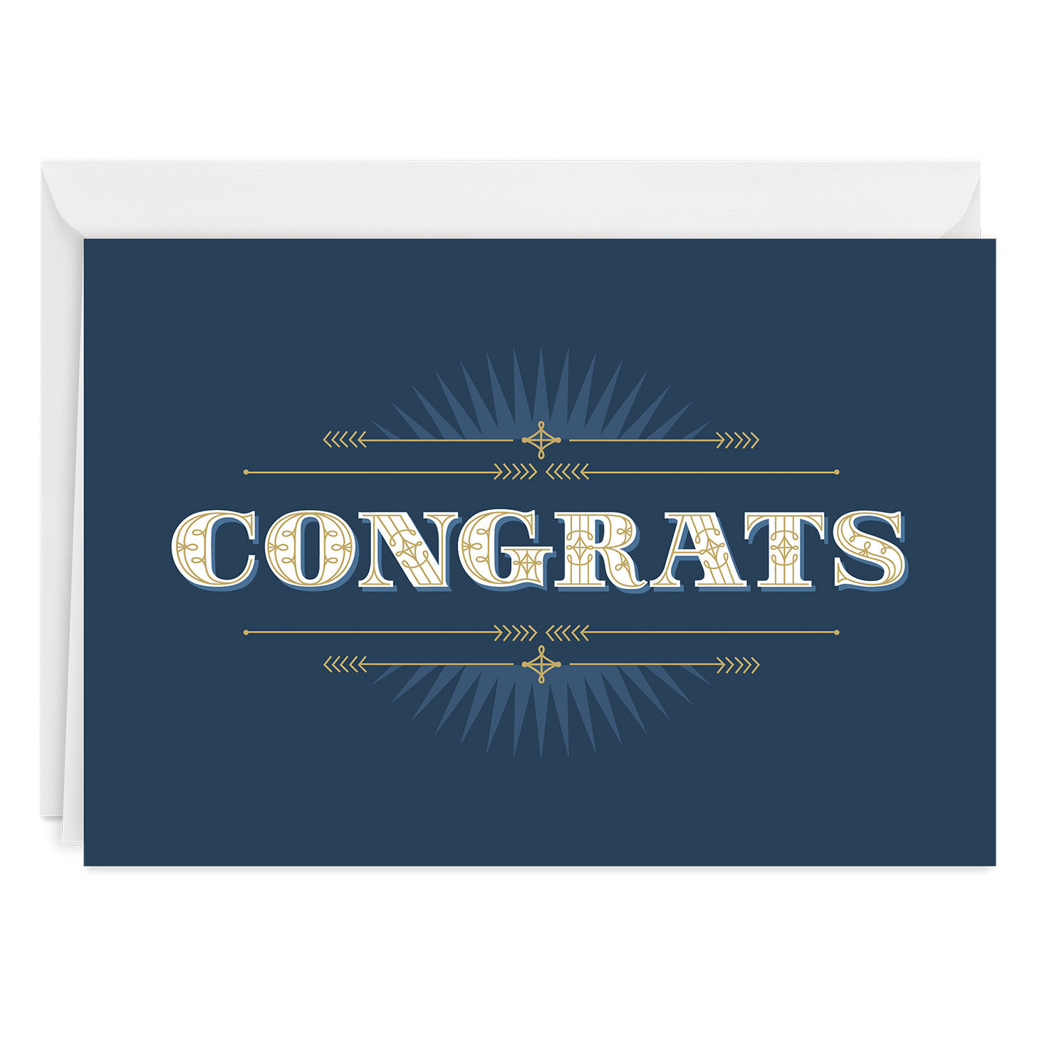 Lettering on Navy Congratulations eCard - Greeting Cards | Hallmark