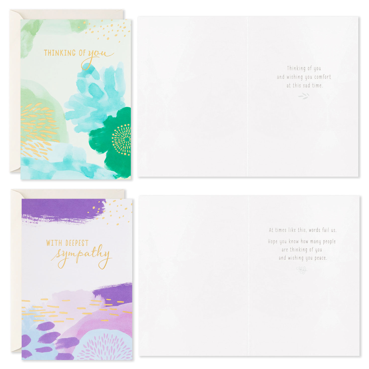 Assorted Abstract Nature Designs Boxed Sympathy Cards, Pack of 16 ...