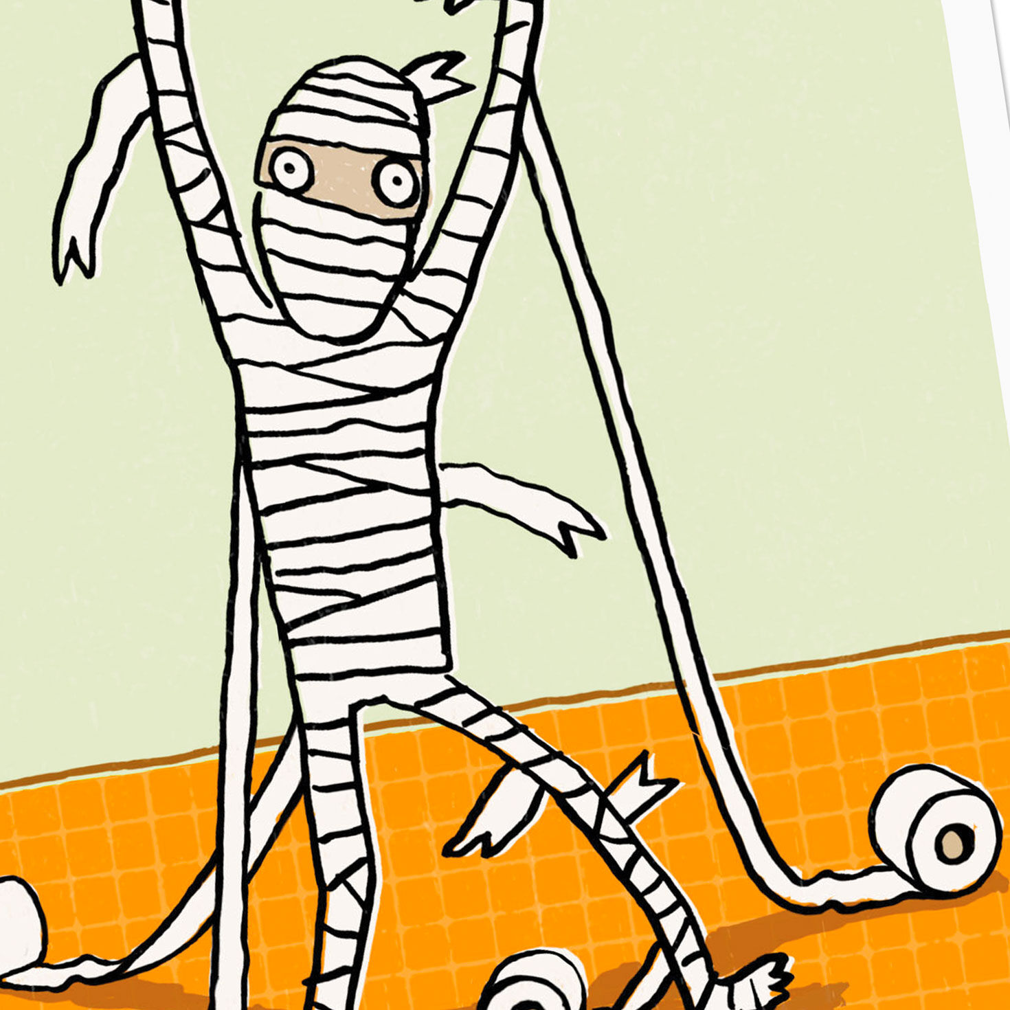 Extra Pandemic Toilet Paper Mummy Halloween Card - Greeting Cards ...