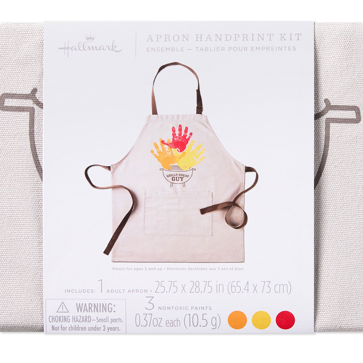 Grilly Great Guy Adult Apron Handprint Kit - Kitchen Linens | Hallmark