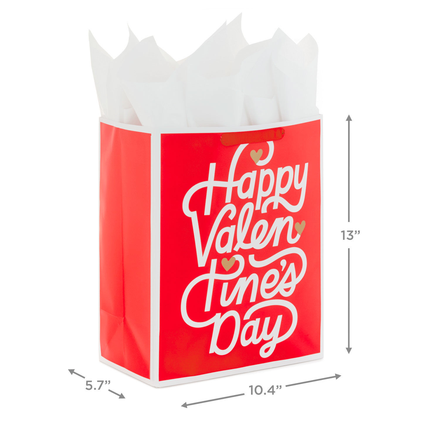 13" Pug and Happy Valentine's Day 2-Pack Large Gift Bags With Tissue ...