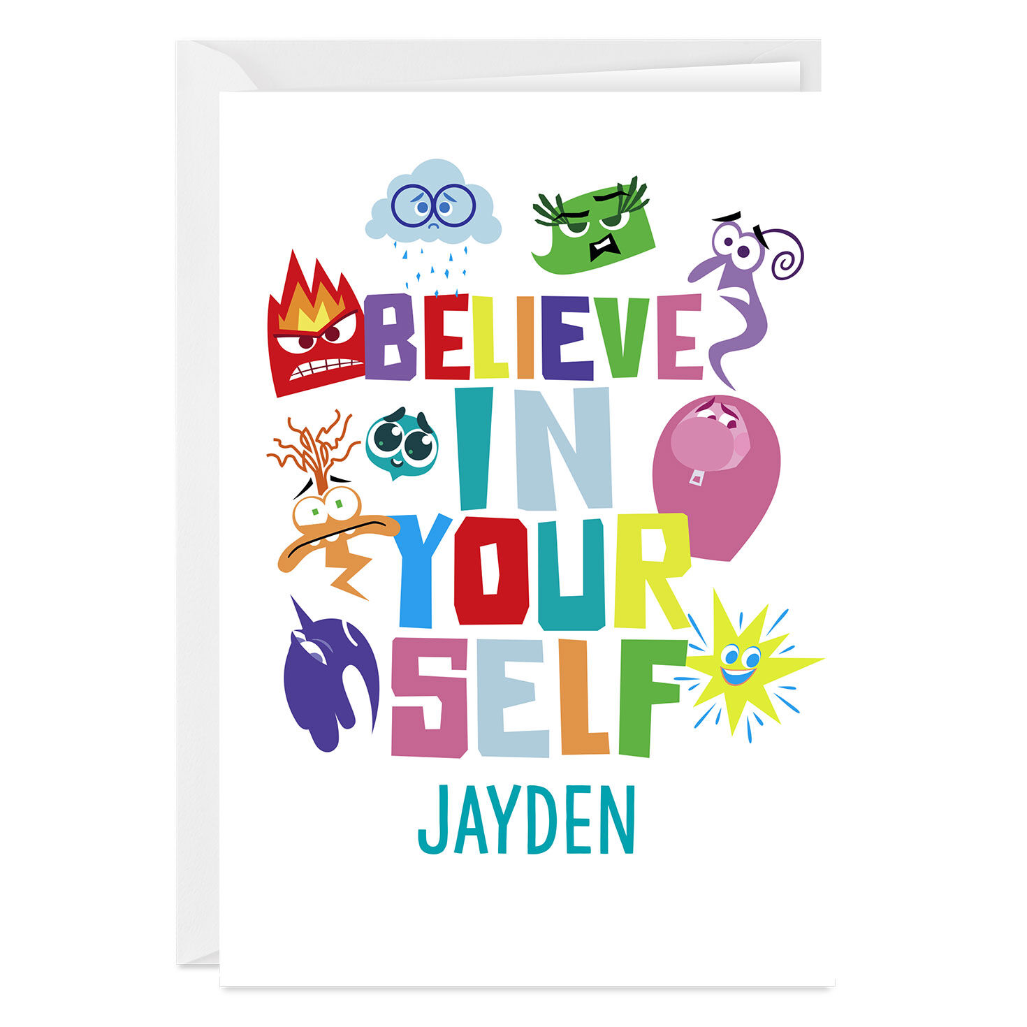 Disney/Pixar Inside Out 2 Believe in Yourself Custom Encouragement Card ...