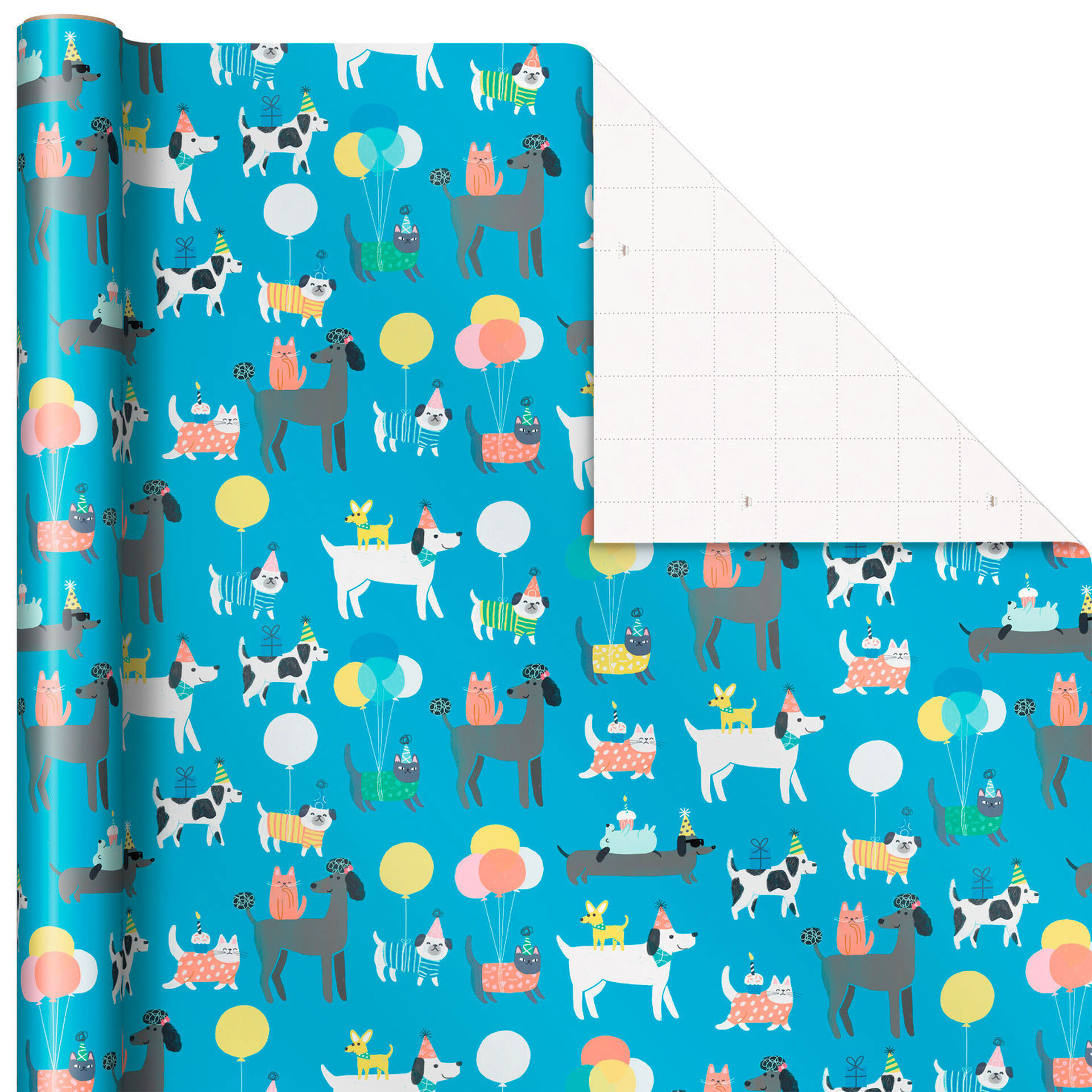 Party Pets Wrapping Paper, 20 sq. ft. - Wrapping Paper - Hallmark