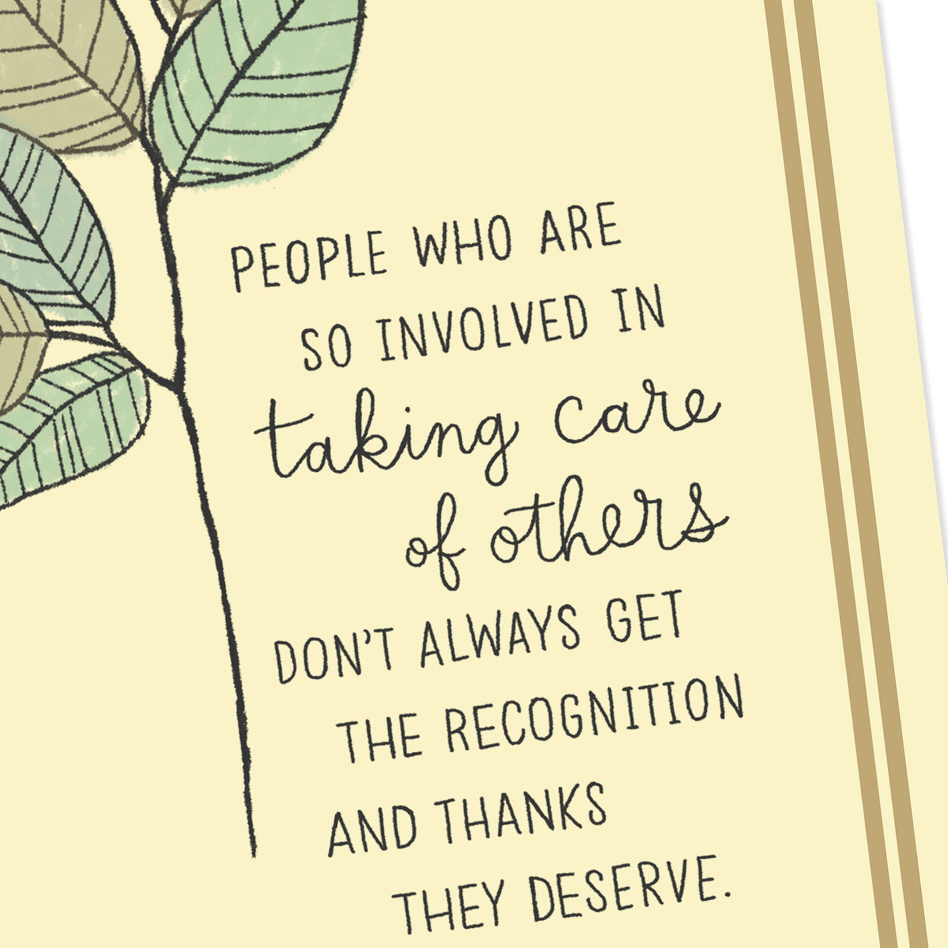 Thanks for Taking Care of Others Thank You Card - Greeting Cards - Hallmark