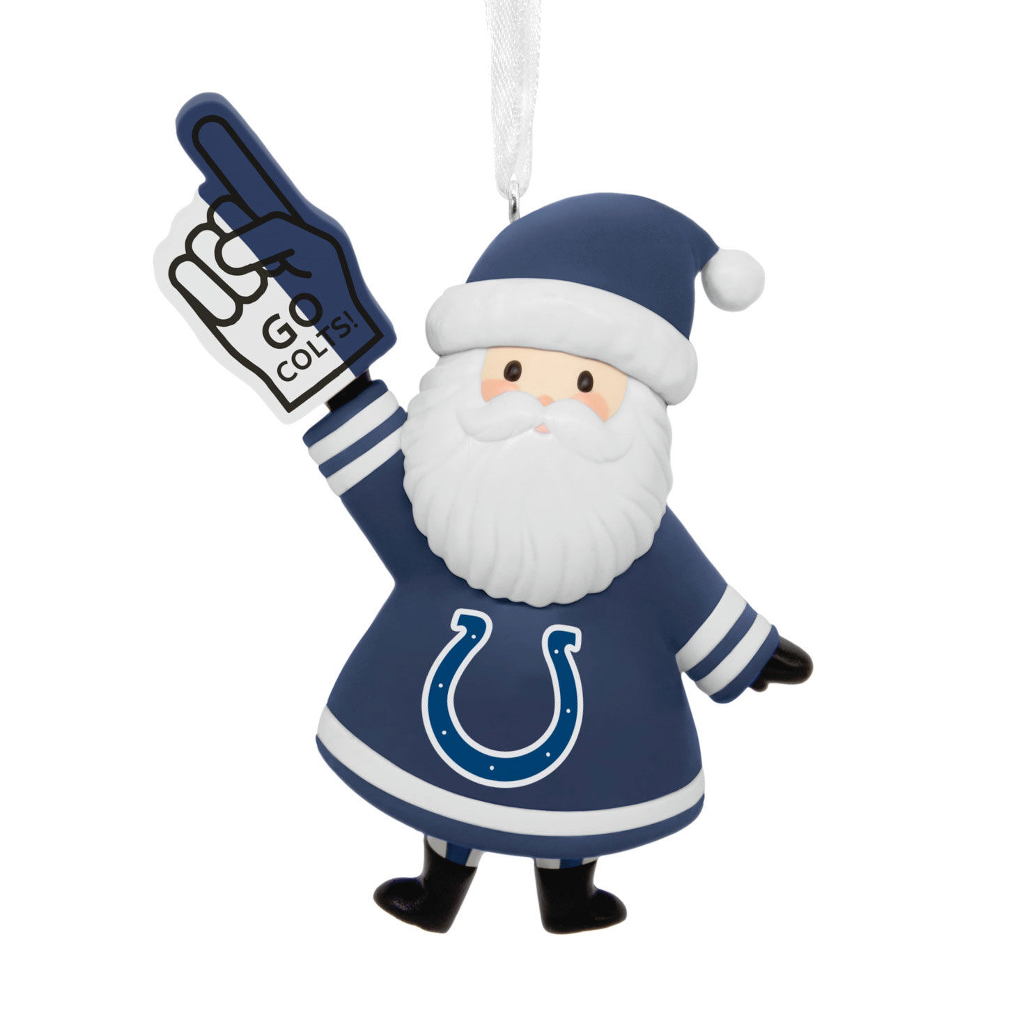 NFL Indianapolis Colts Santa Fan Hallmark Ornament - Hallmark Ornaments ...