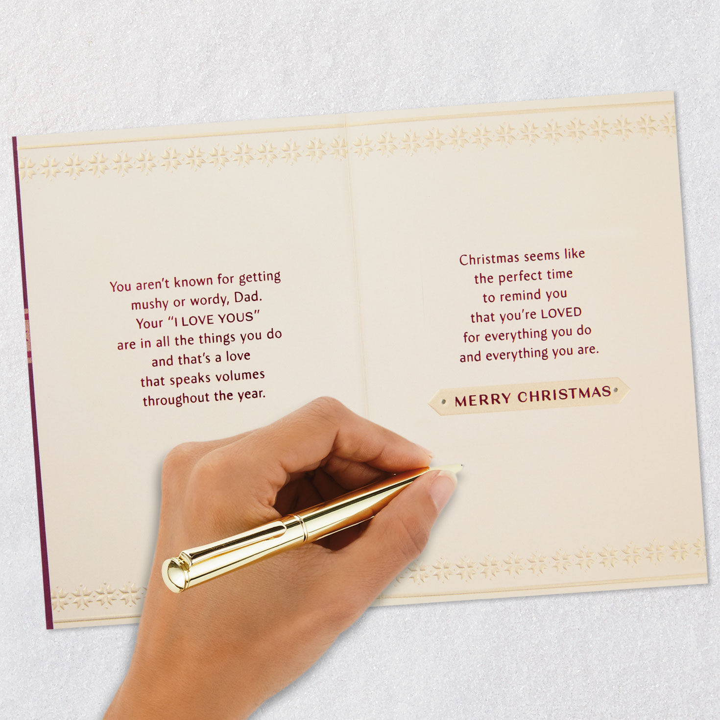 Your Love Speaks Volumes Christmas Card for Dad - Greeting Cards | Hallmark