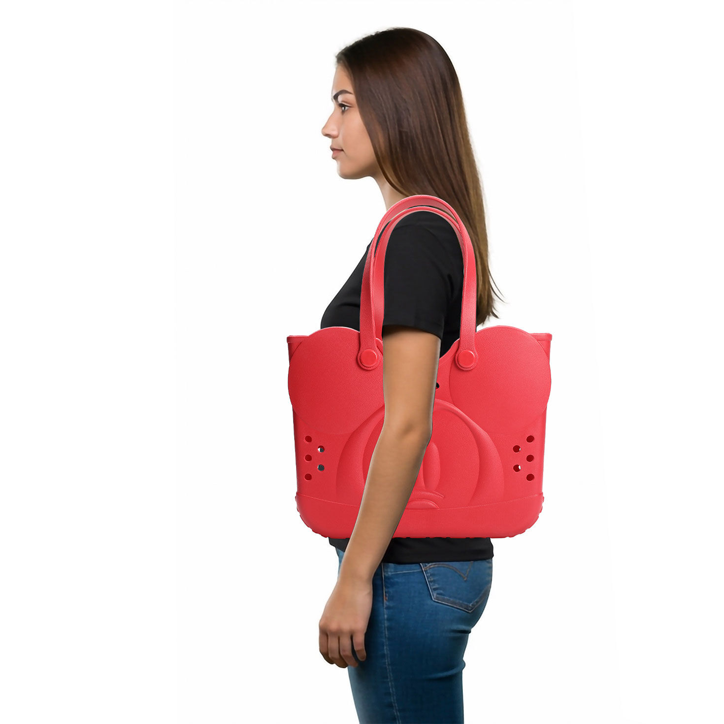 Bioworld Disney Mickey Mouse Red Molded Large Tote Bag - Handbags ...