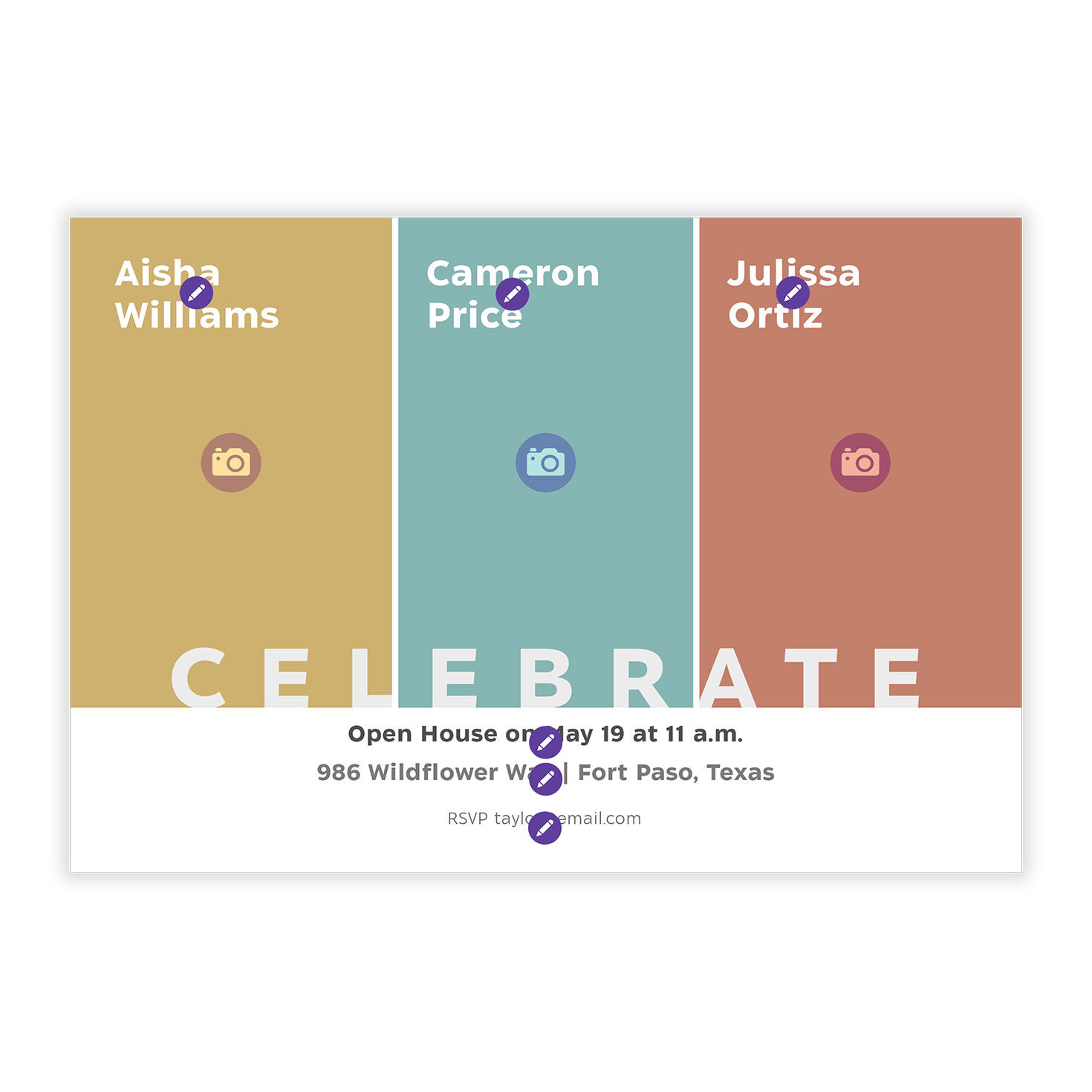 Celebratory Color Blocks Graduation Invitation - Invitations | Hallmark