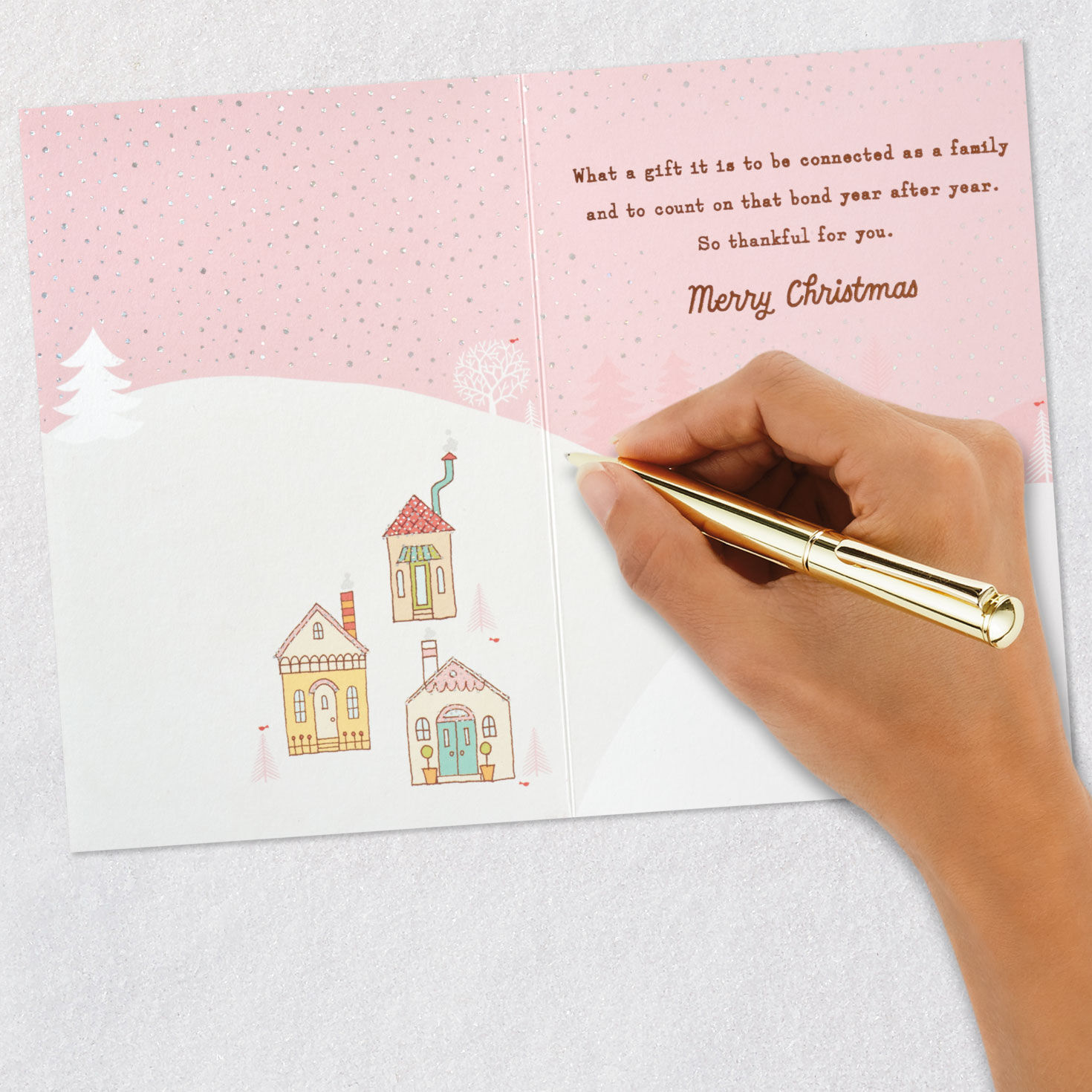 It's a Gift to Be Connected as a Family Christmas Card - Greeting Cards ...