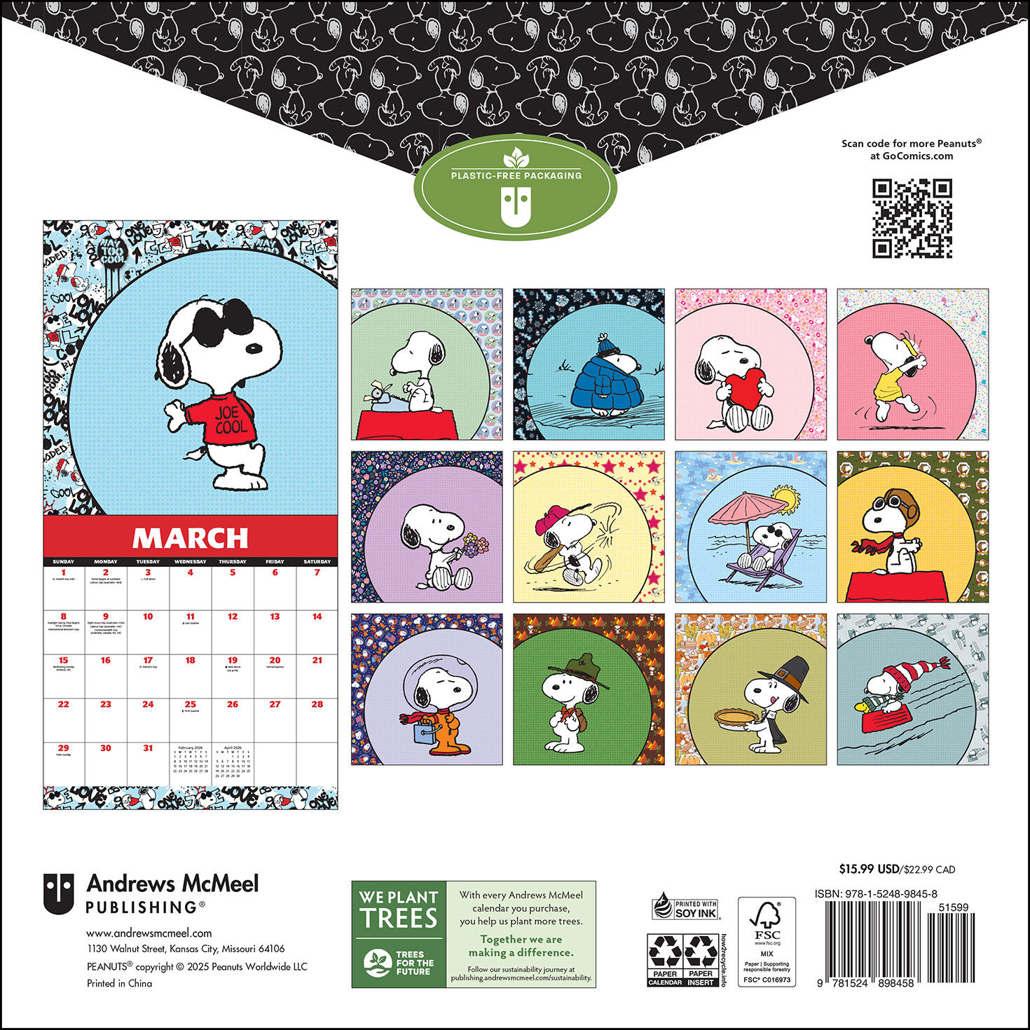 Peanuts Snoopy 2026 Wall Calendar - Calendars & Planners | Hallmark