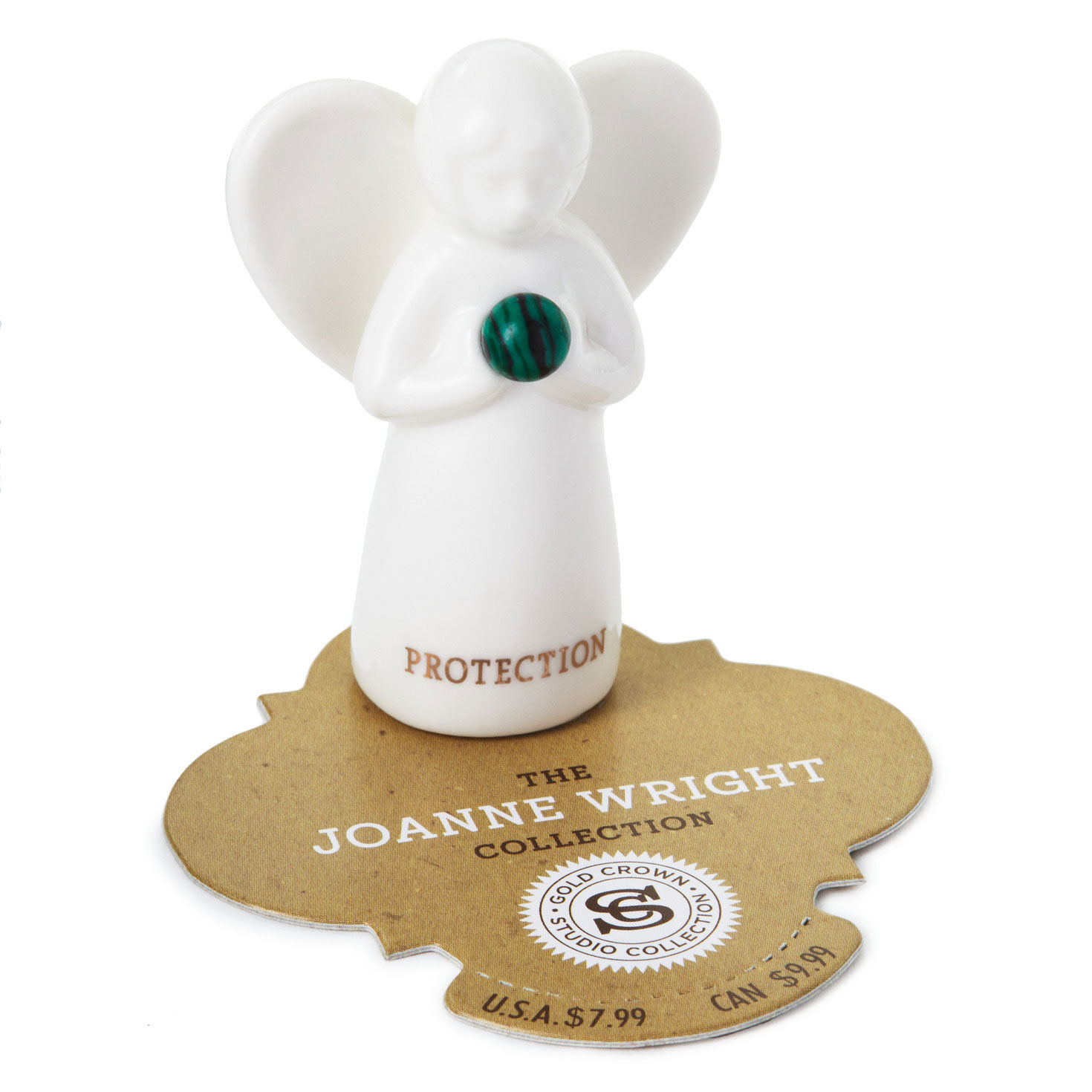 Malachite Angel of Protection Mini Angel Figurine, 2" - Figurines ...