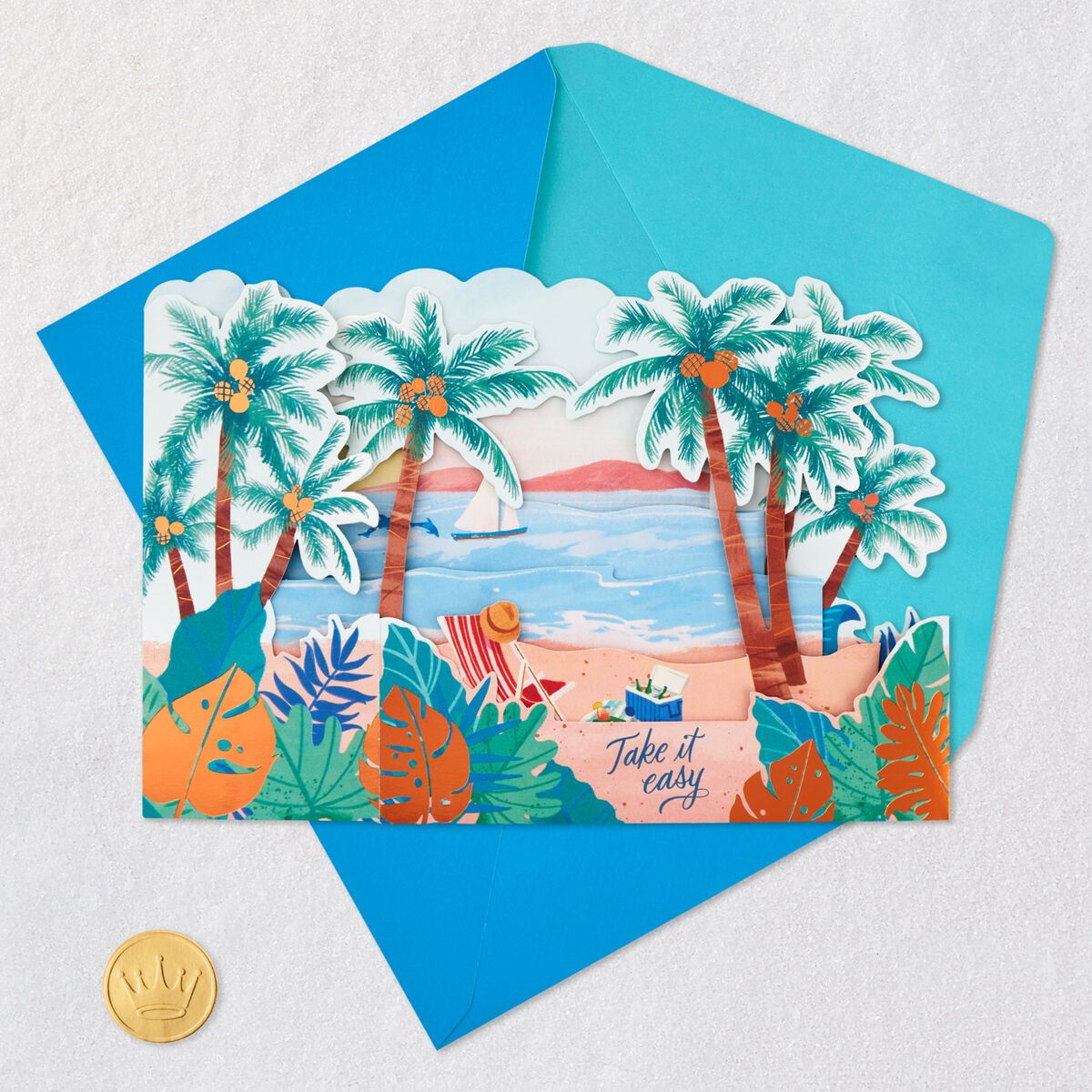 Have a Relaxing Day Beach Scene 3D Pop-Up Card - Greeting Cards - Hallmark