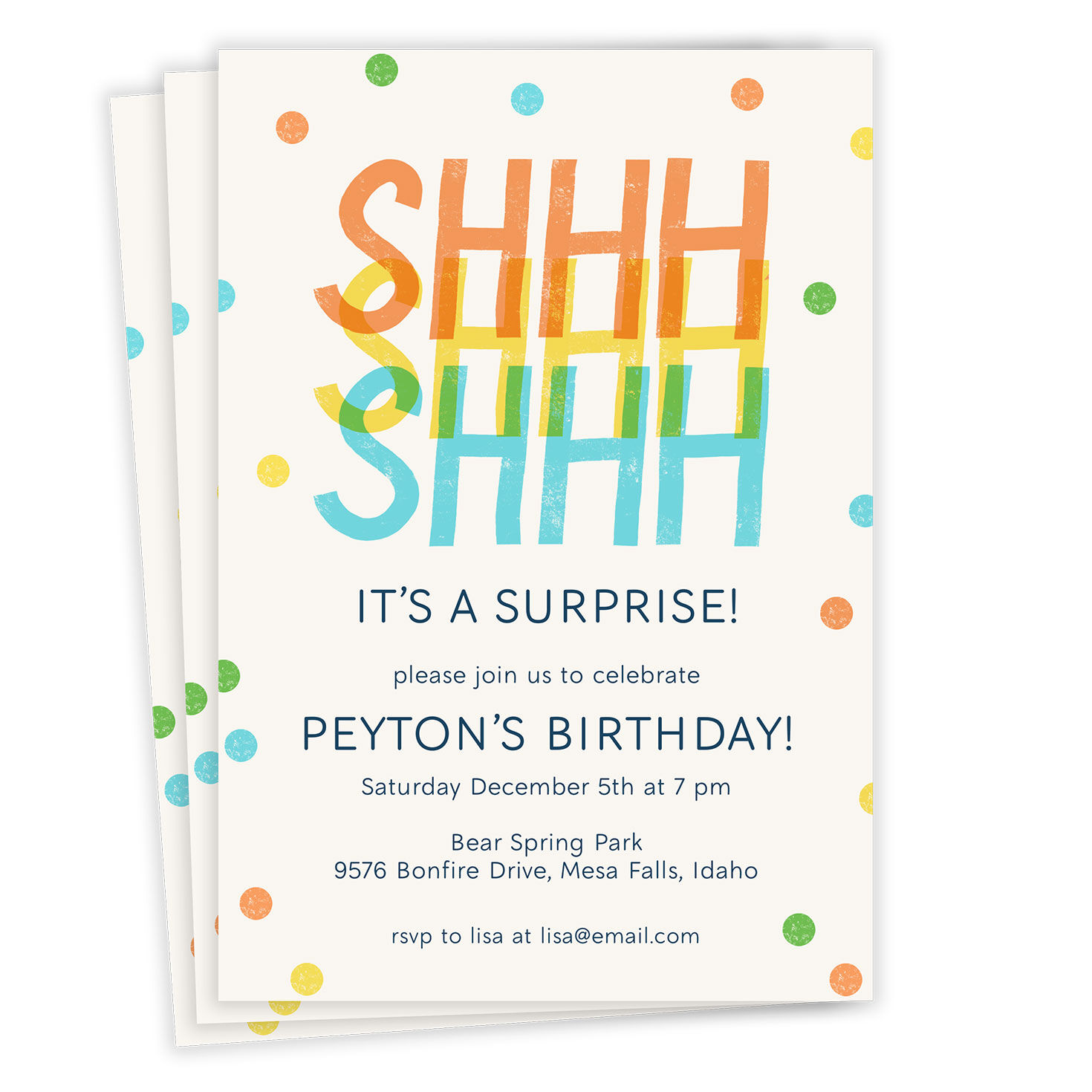 Shhh Surprise Party Flat Birthday Invitation - Invitations | Hallmark