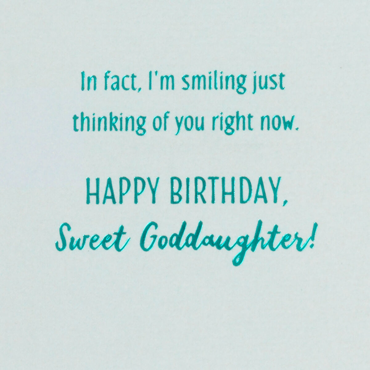 Smiling Thinking of You Birthday Card for Goddaughter - Greeting Cards ...