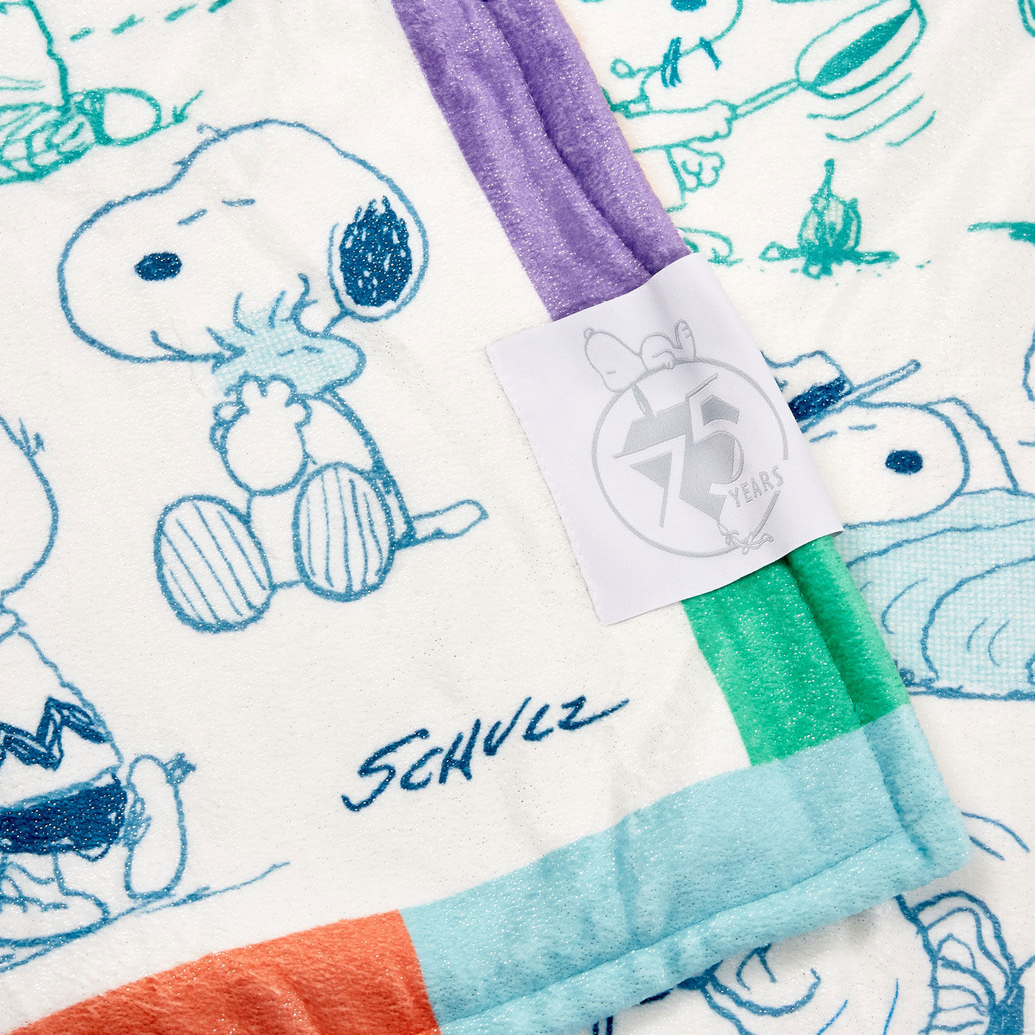 Peanuts® 75th Anniversary Through the Years Plush Throw Blanket, 60x52 ...