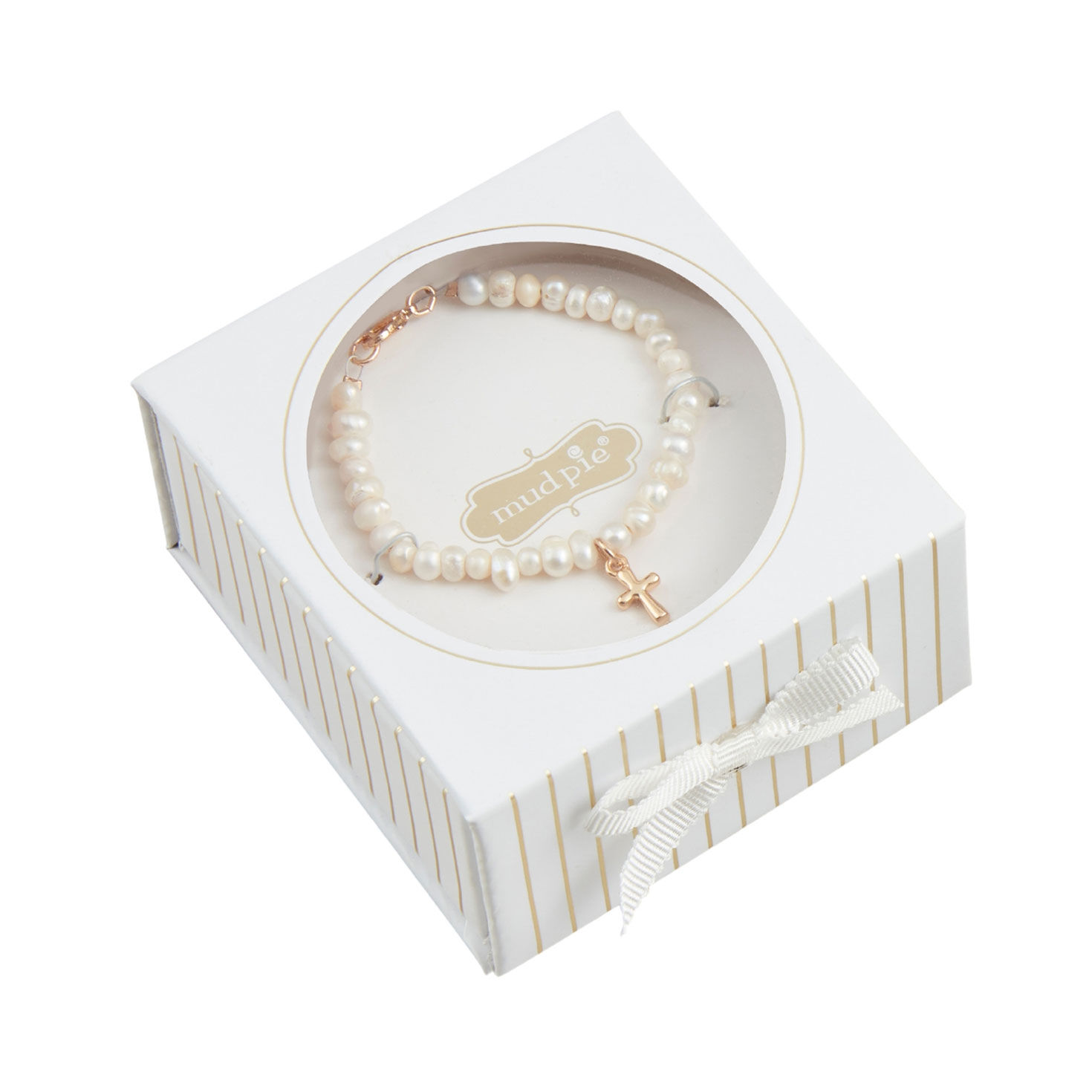 Mud Pie Gold Cross Pearl Bracelet for Toddler - Bracelets | Hallmark