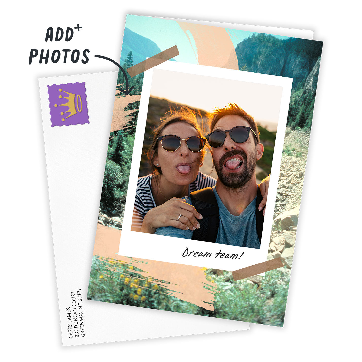 Mountain Scene Instant-Photo Frame Blank Custom Card - Greeting Cards ...